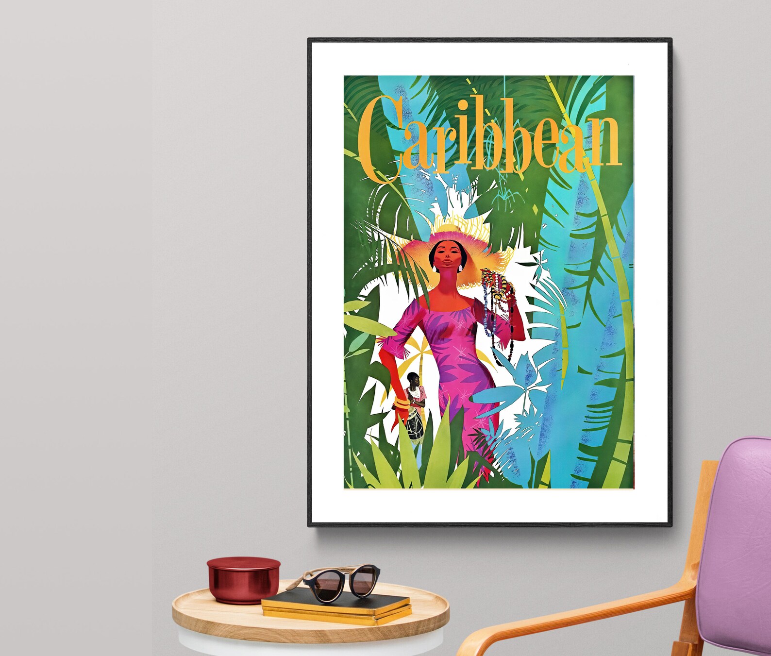Caribbean Vintage Travel Poster Poster Paper or Canvas Print - Etsy