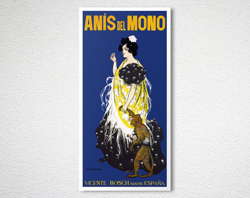 Anis Del Mono Vintage Food&drink Poster by Ramon Casas - Etsy