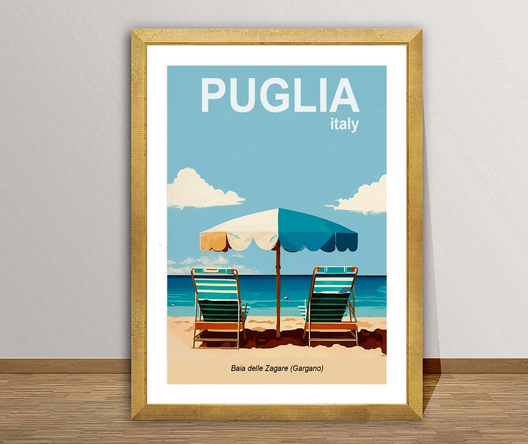 Puglia, Italy Travel Poster by Wed - Travel Italy, Beach Poster ...