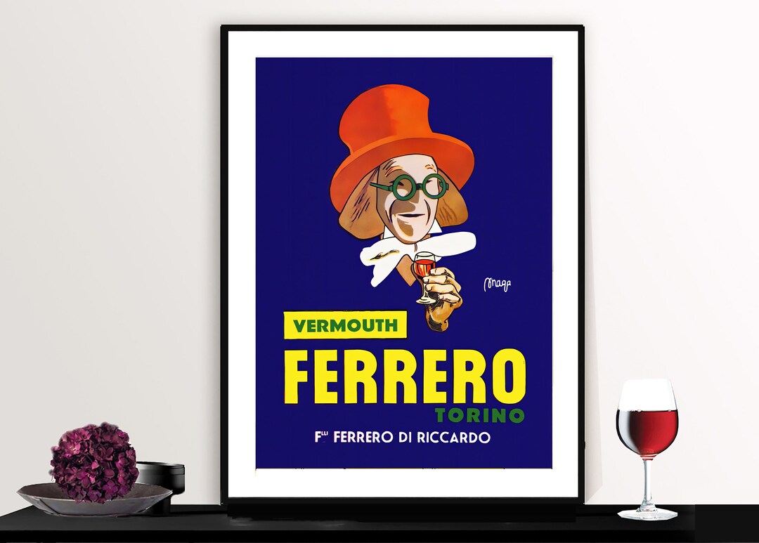 Vermouth Ferrero, Torino Vintage Food&drink Poster Poster Paper or ...