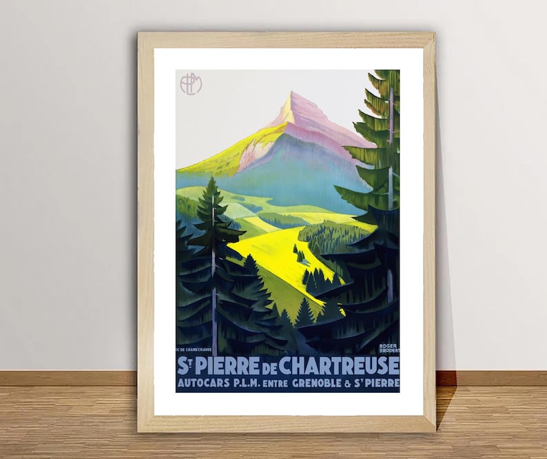 St. Pierre De Chartreuse Vintage Travel Poster - Etsy