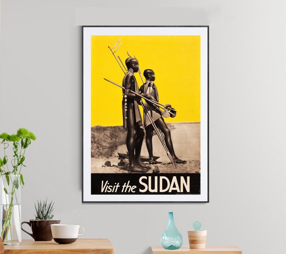 Visit the Sudan Vintage Travel Poster Poster Paper Sticker | Etsy