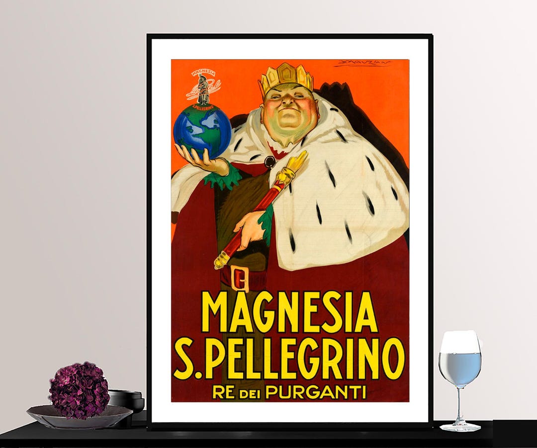 Magnesia S. Pellegrino Italy Vintage Food&drink Poster Vintage Soft ...