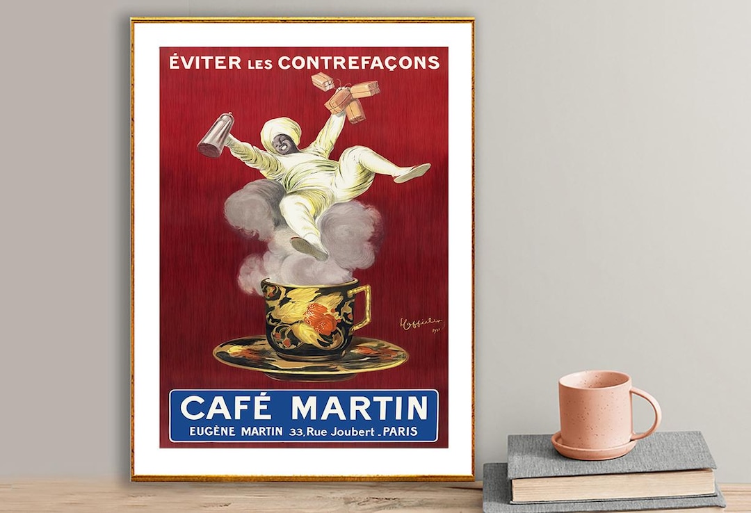 Cafe Martin Vintage Poster, 1924: Retro Food & Drink Wall Decor - Etsy