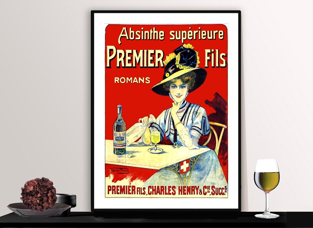 Absinthe Superieure Premier Fils Romans Vintage Food&drink Poster ...