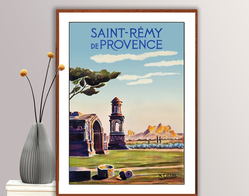 Saint Remy De Provence France Vintage Travel Poster Poster - Etsy