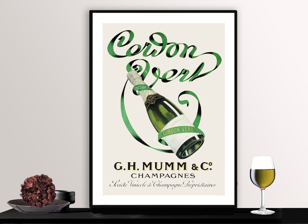 Cordon Vert Champagnes G.H. Mumm and Co. Vintage Food&drink Poster ...