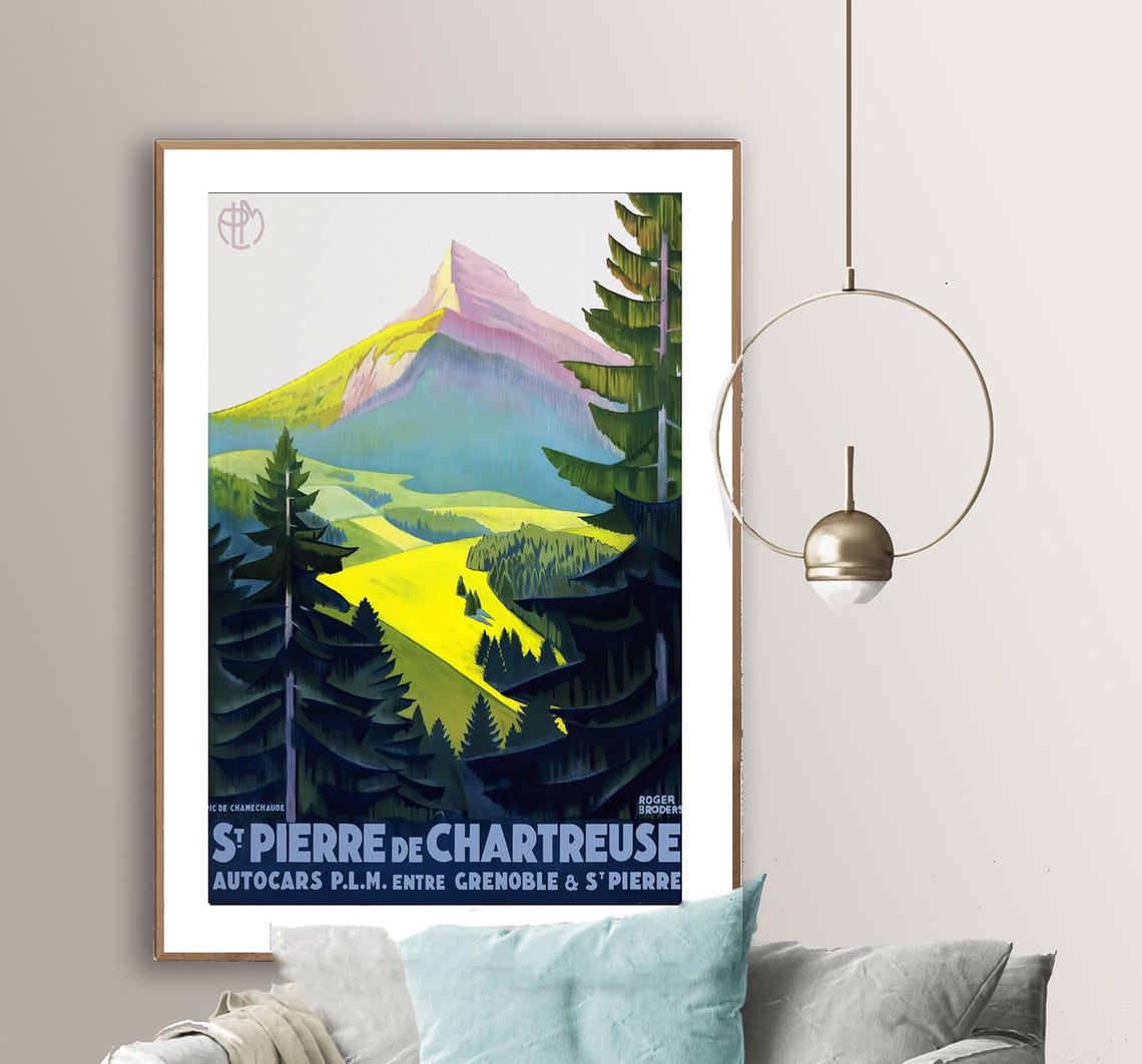 St. Pierre De Chartreuse Vintage Travel Poster - Etsy