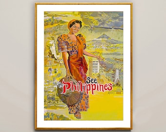 The Philippines Vintage Travel Poster - Etsy