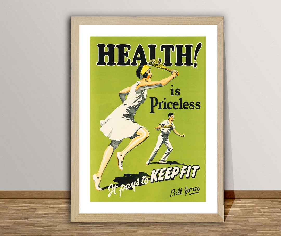 Health is Priceless, It Pays to Keep Fit Vintage Motivational Poster ...