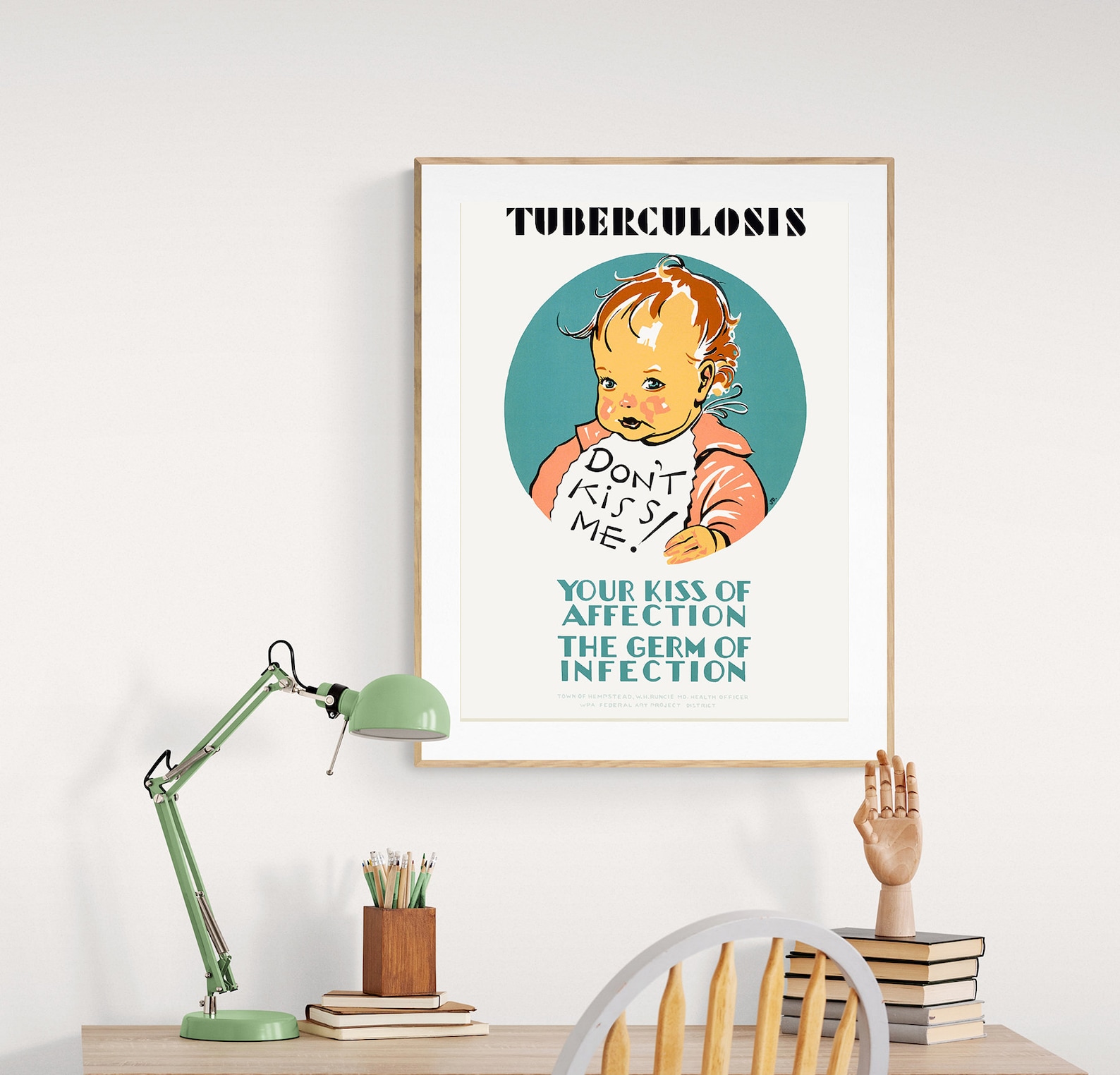 Tuberculosis Don't Kiss Me Vintage Health Poster Poster - Etsy