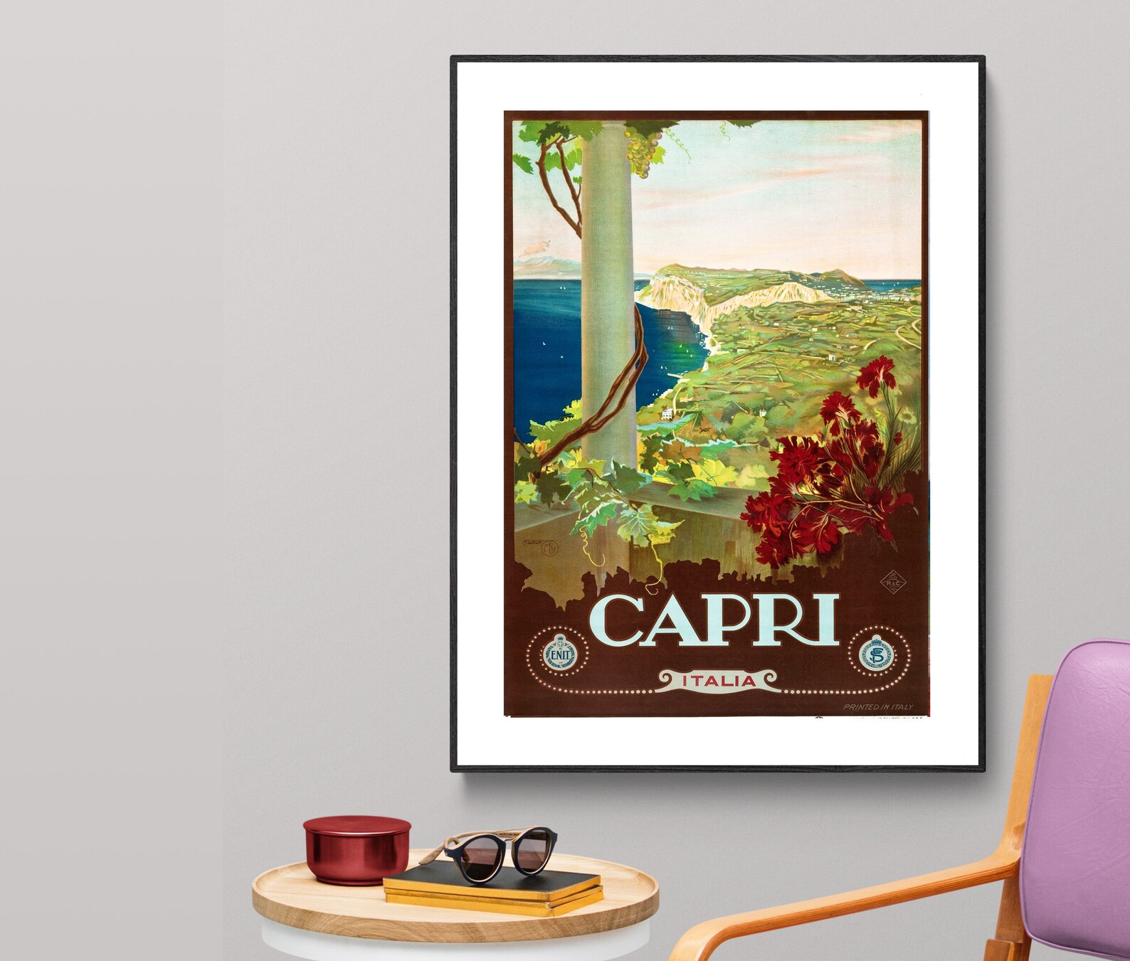 Capri Italia Vintage Travel Poster Poster Print or Canvas - Etsy