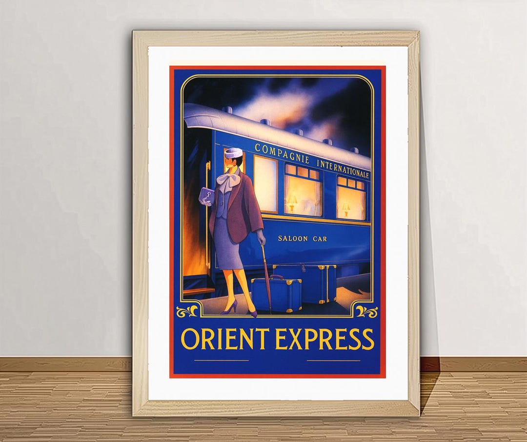 Orient Express Vintage Travel Poster - Nostalgic Travel Art Print - Etsy