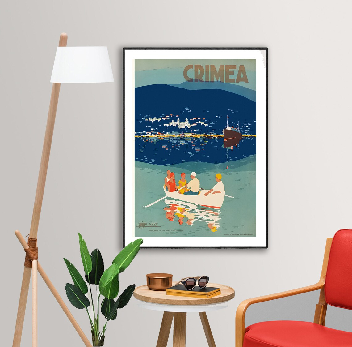 Crimea Vintage Travel Poster Poster Paper Sticker or | Etsy
