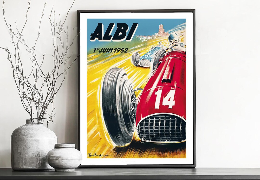 Albi 1952 Grand Prix Poster: Vintage Racing Art Print - Etsy