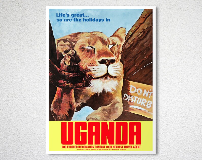 Uganda Vintage Travel Poster Poster Paper or Canvas Print / - Etsy