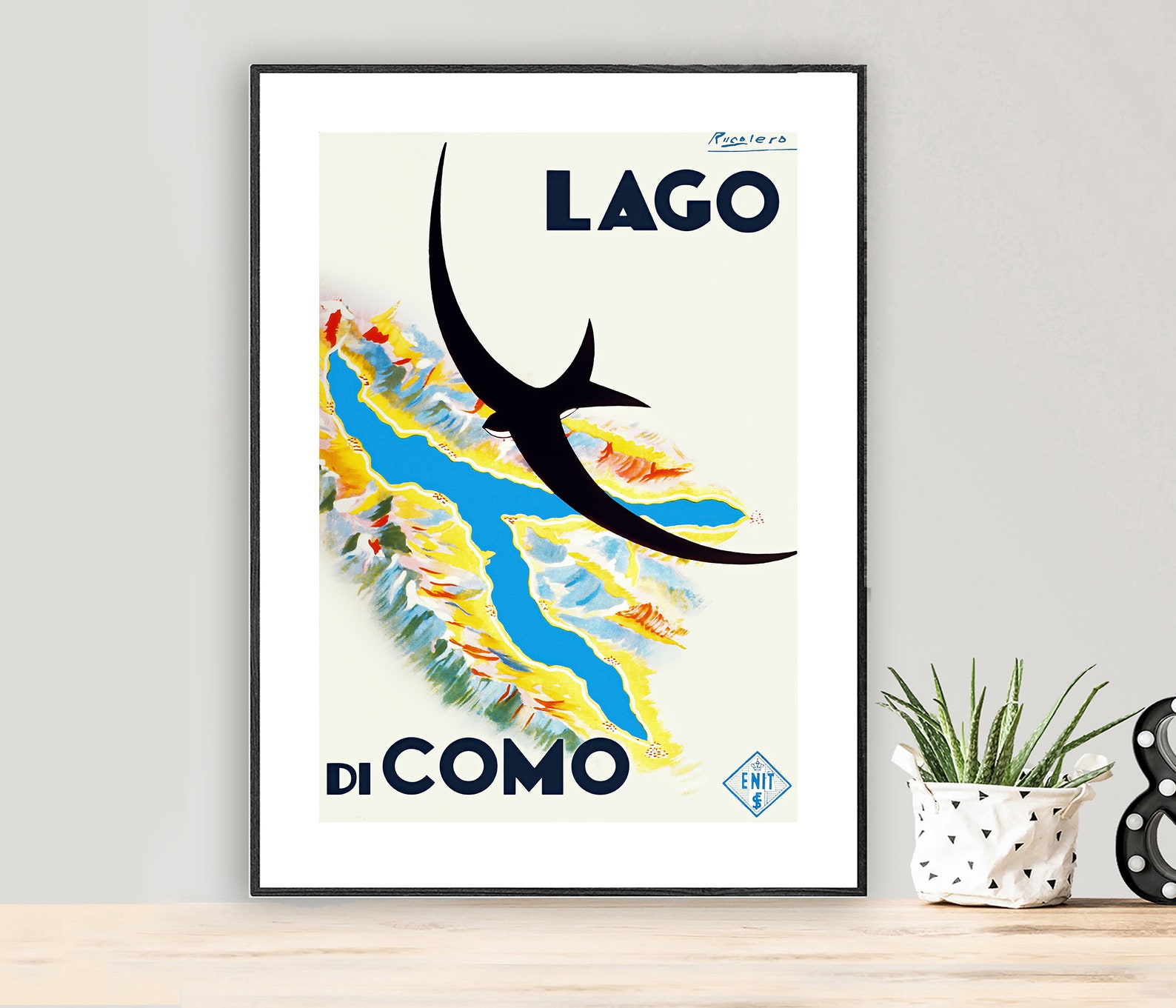 Lago Di Como Italy Vintage Travel Poster Poster Paper or - Etsy