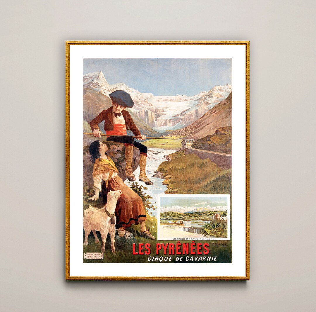 Les Pyrenees Cirque De Gavarnie, France Vintage Travel Poster - Poster ...