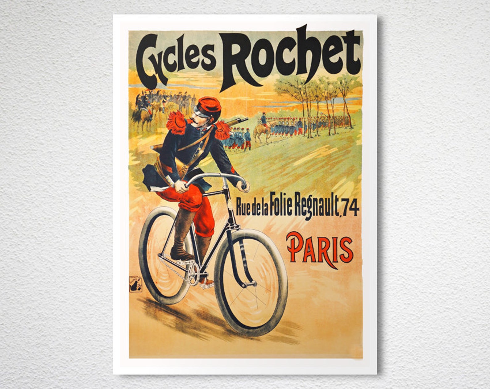 Cycles Rochet Vintage Bicycle Poster Sport Poster Bicycle - Etsy