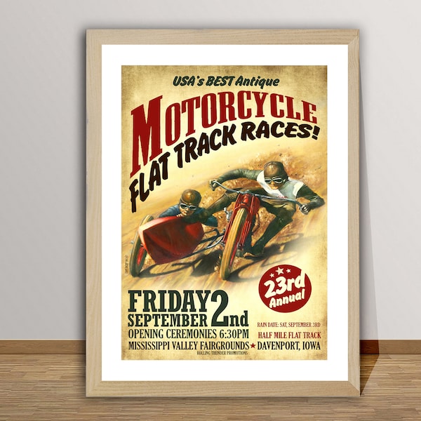 Motorcycle Poster - Etsy