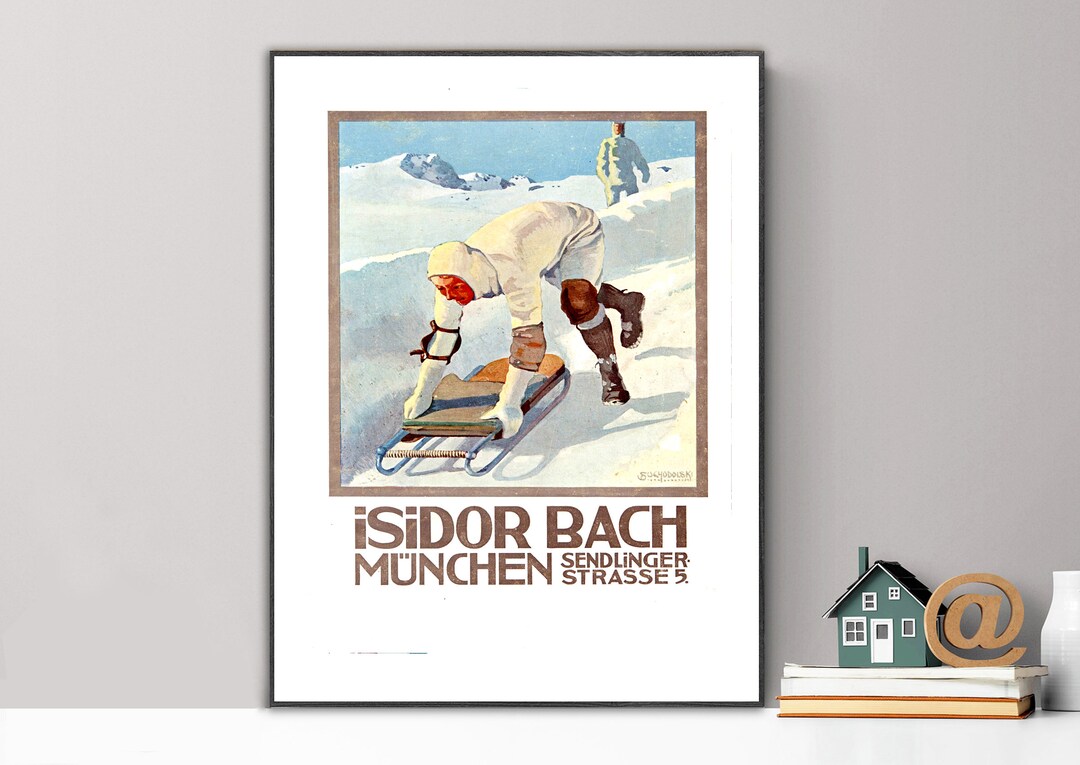 İsidor Bach München, Germany Vintage Travel Poster - Poster Paper ...