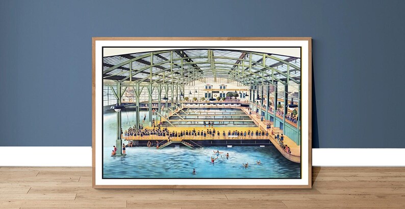 Sutro Baths San Francisco Vintage Travel Poster - Paper or Canvas Print ...