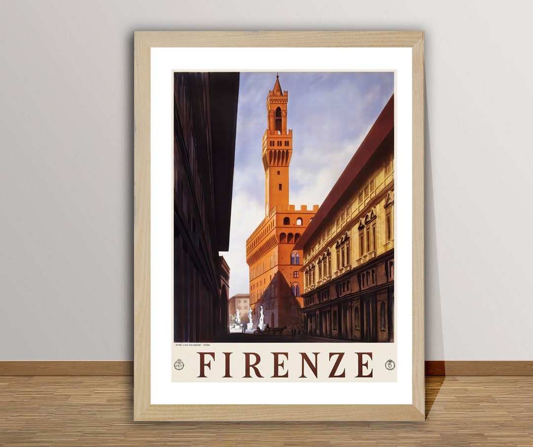Firenze, Florence, Italy Vintage Travel Poster - Florence Poster ...