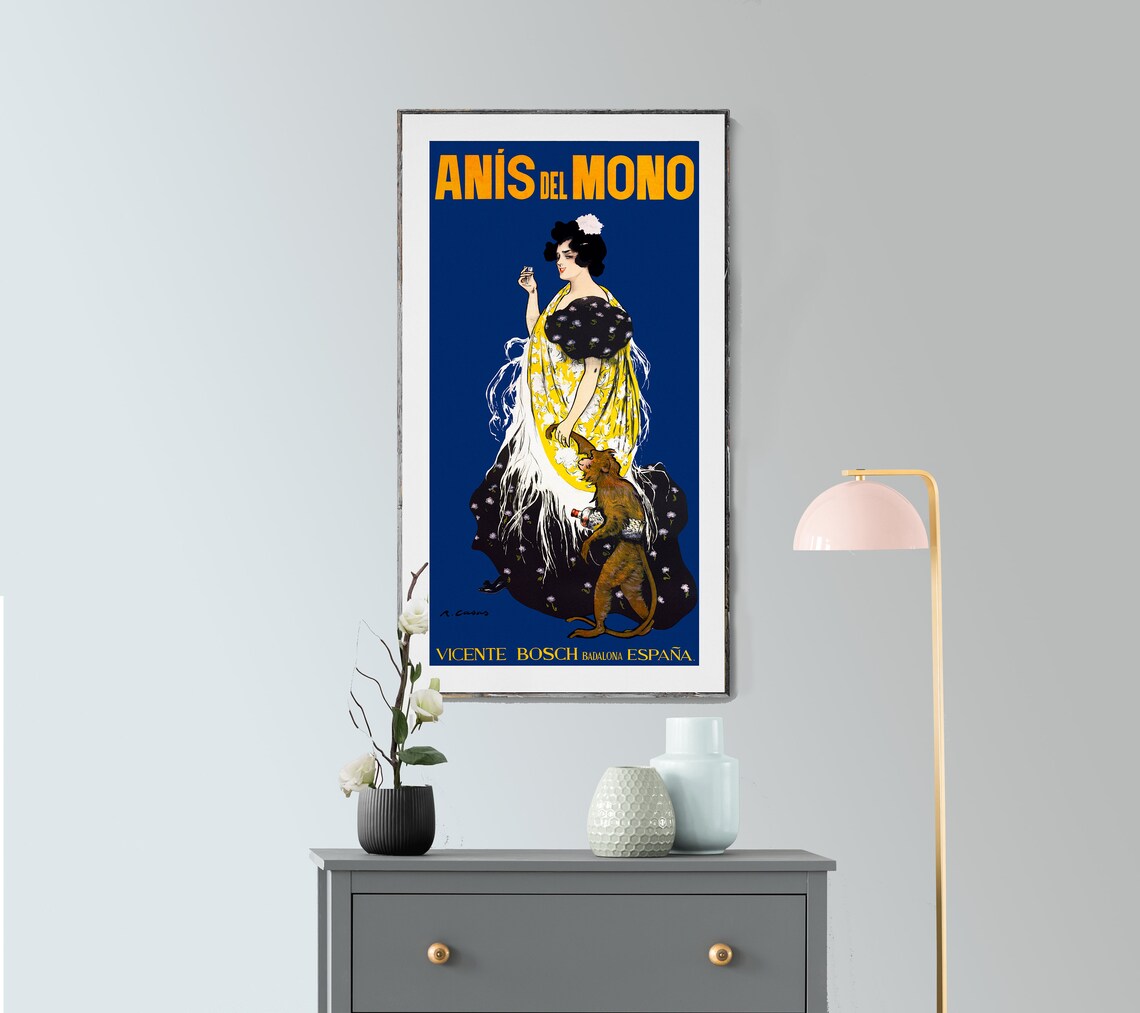 Anis Del Mono Vintage Food&drink Poster by Ramon Casas - Etsy
