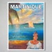 Martinique Island Vintage Travel Poster Poster Paper or Canvas Print ...
