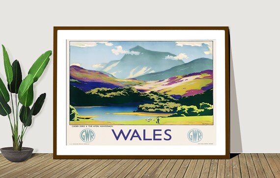 Wales Vintage Travel Poster Poster Print Sticker or Canvas | Etsy UK