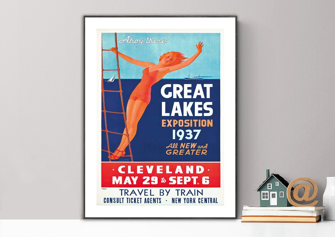 Great Lakes Exposition 1937 Cleveland Vintage Travel Posters - Poster ...