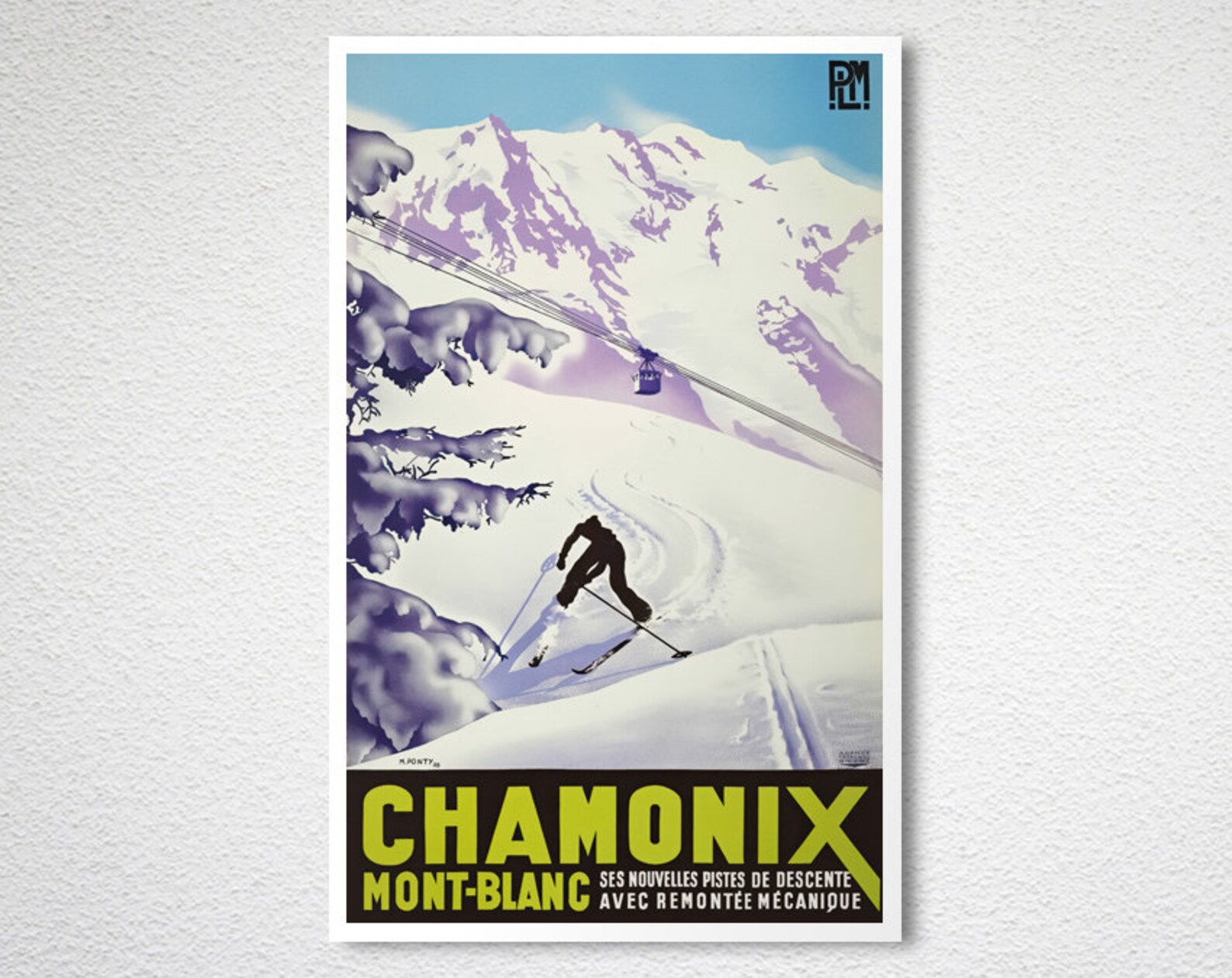 Chamonix Mont-blanc France Vintage Travel Poster Poster - Etsy