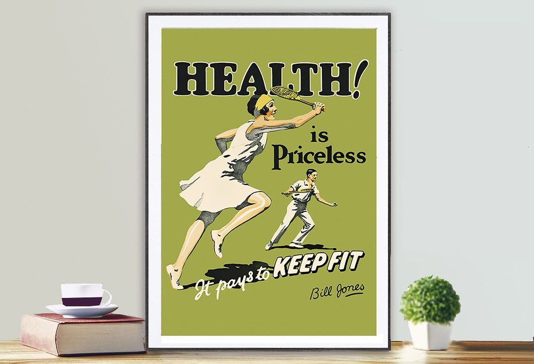 Health is Priceless It Pays to Keep Fit Vintage Motivational - Etsy