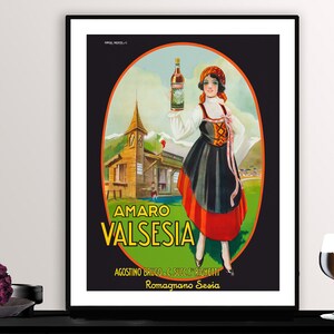Amaro Valsesia Vintage Food&drink Poster - Poster Paper or Canvas Print ...