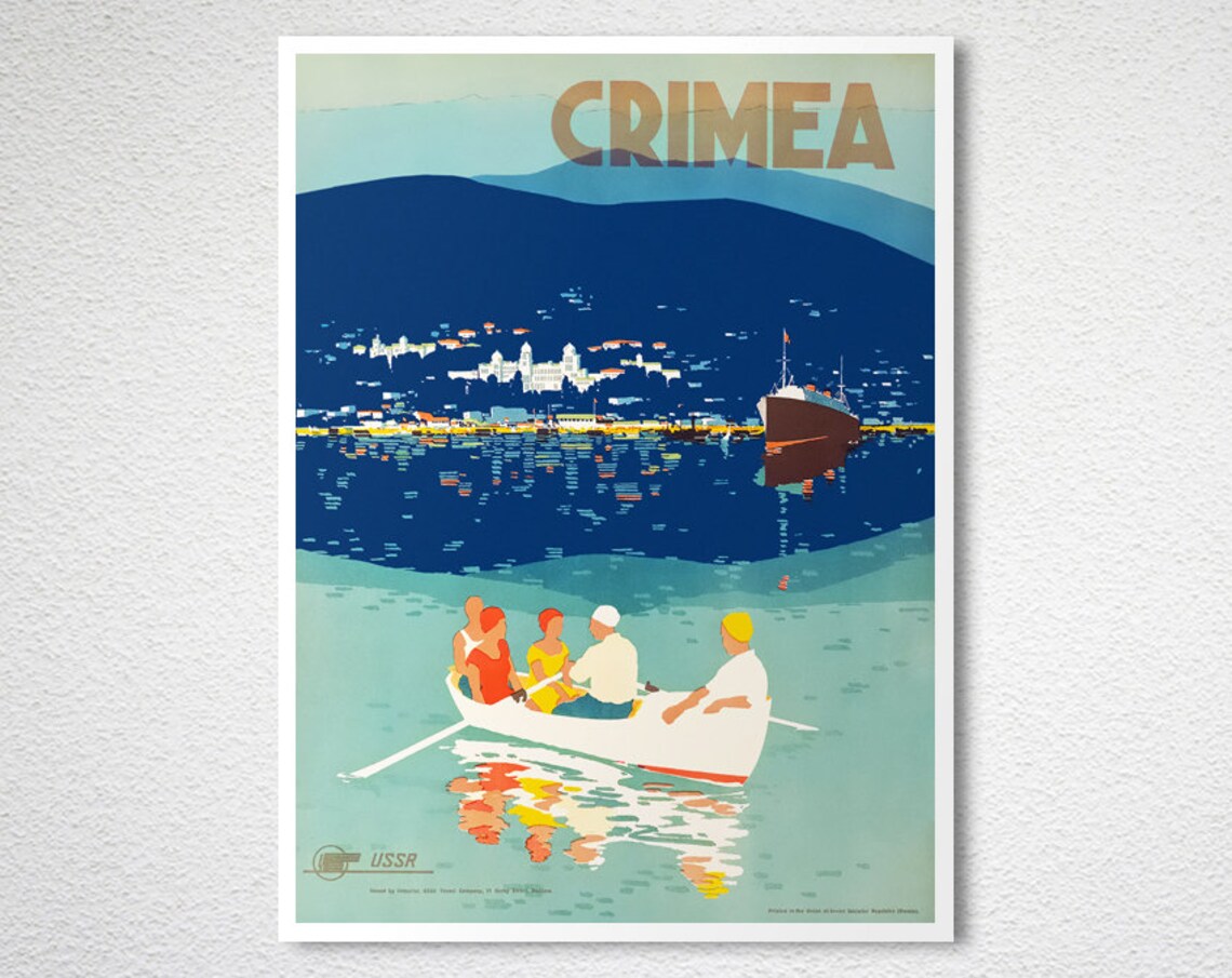 Crimea Vintage Travel Poster Poster Paper or Canvas Print / - Etsy