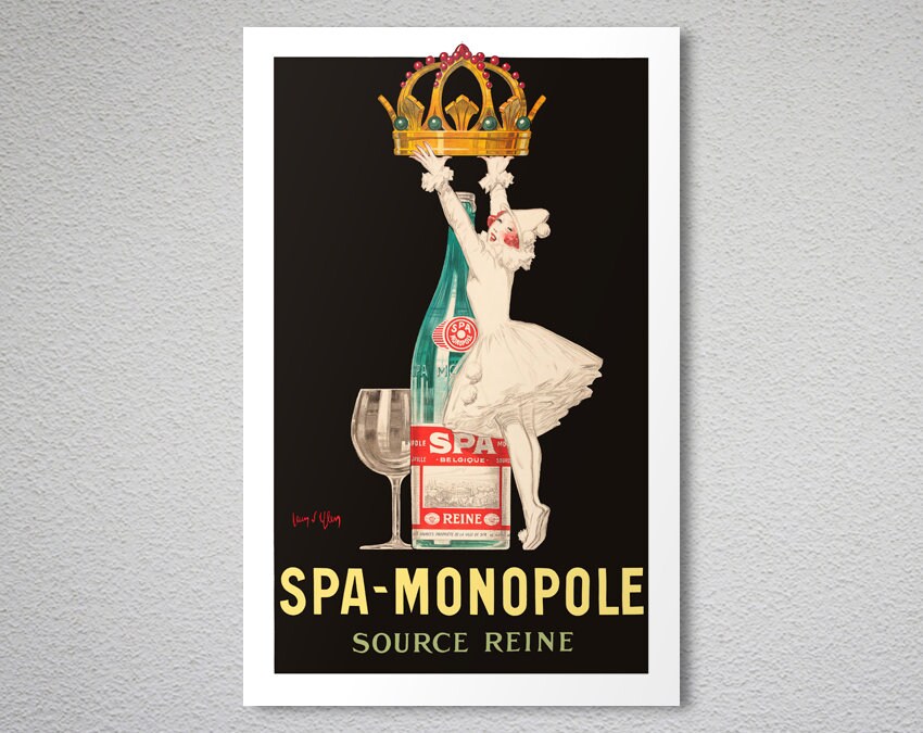 Spa-monopole Vintage Food&drink Poster by Jean D'ylen | Etsy