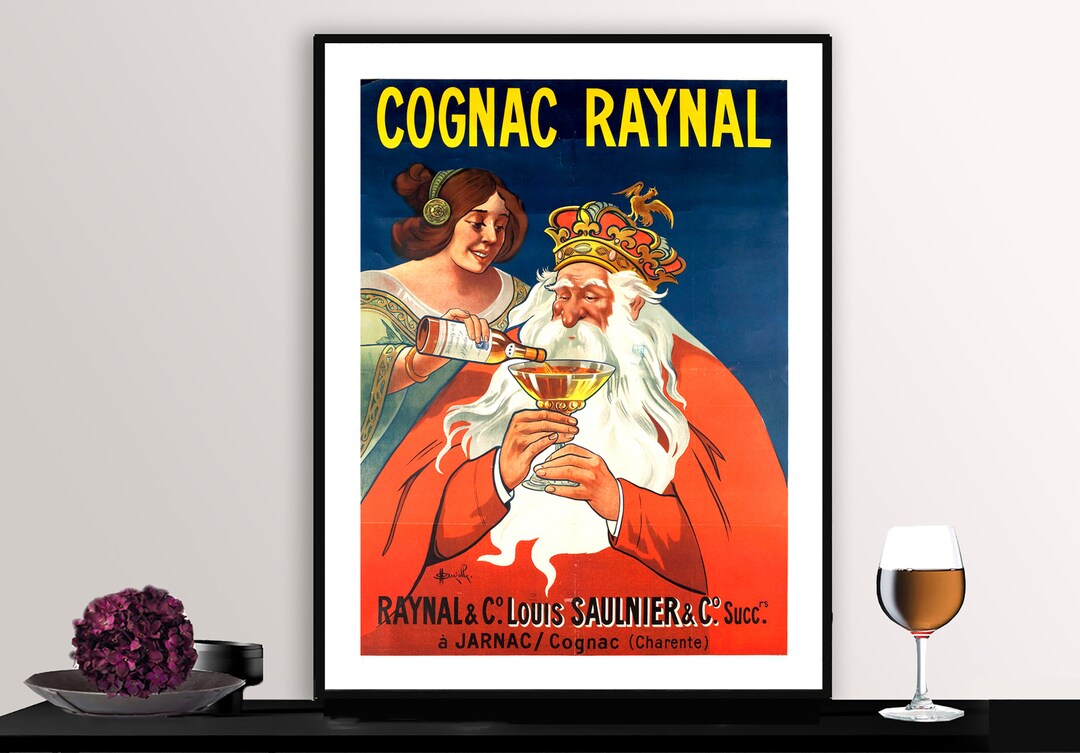 Cognac Raynal Vintage Food&drink Poster Cognac Lovers, Beverages Art ...