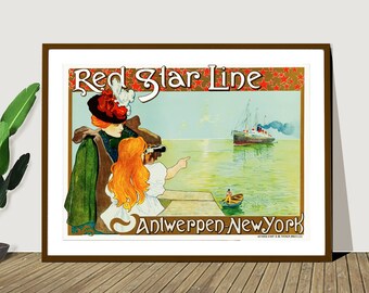 Red Line Poster | Etsy