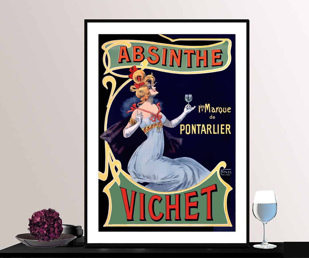 Absinthe Vichet Vintage Food&drink Poster - Absinthe Lovers, Beverages ...