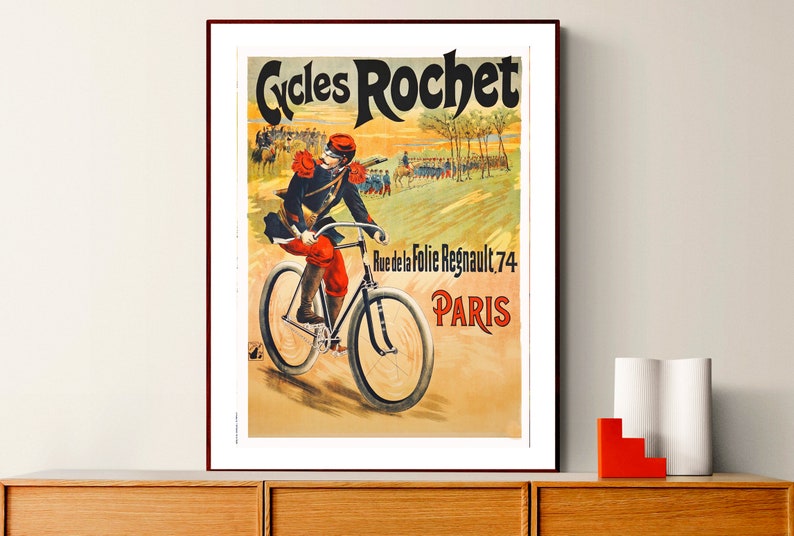 Cycles Rochet Vintage Bicycle Poster Sport Poster Bicycle - Etsy