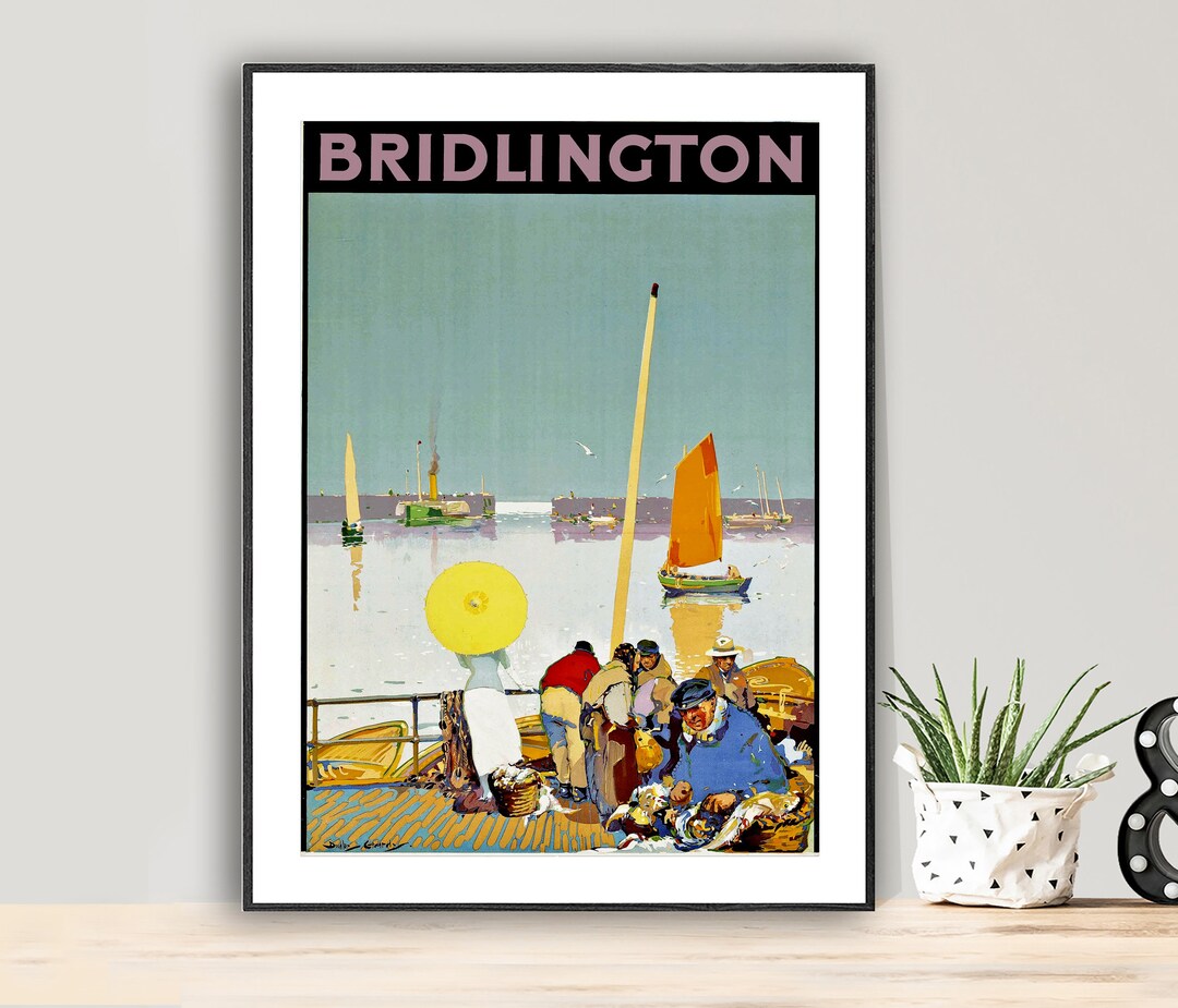Bridlington England Vintage Travel Poster Poster Paper or - Etsy Canada