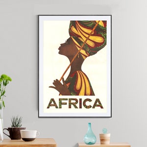 Africa Vintage Travel Poster Poster Paper Sticker or Canvas | Etsy