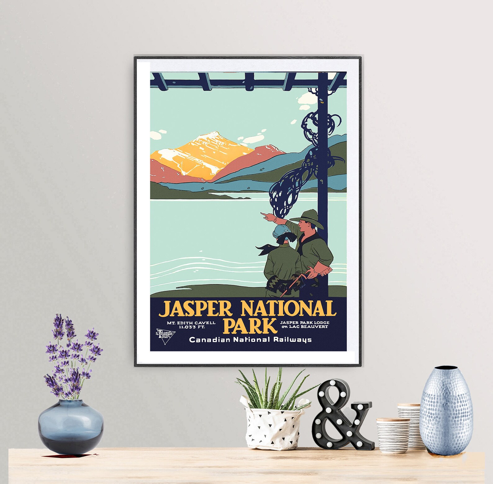 Jasper National Park Vintage Travel Poster Poster Paper | Etsy