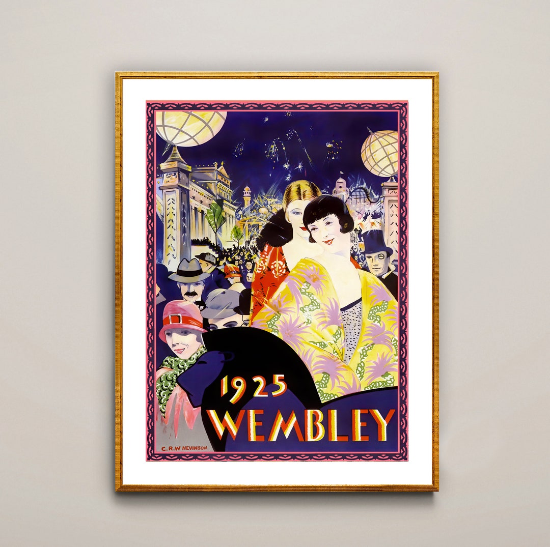 Wembley 1925 Vintage Travel Poster: London Art Deco Print - Etsy