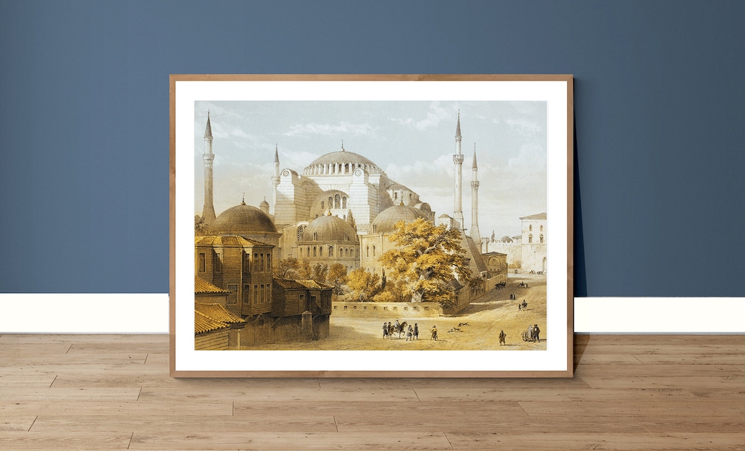 Aya Sofia Constantinople Vintage Historical Print: 1852 Poster - Etsy
