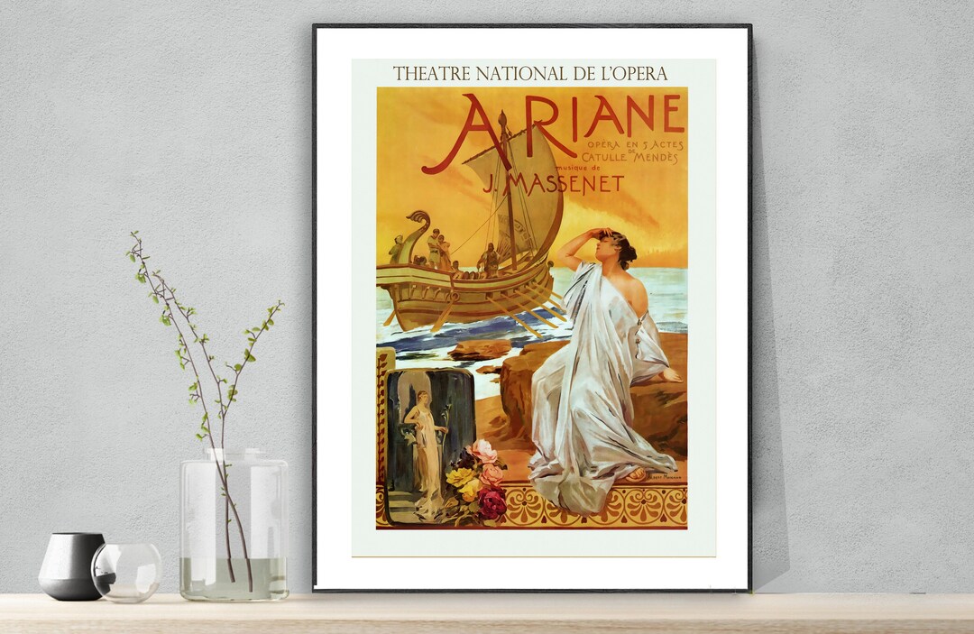 Ariane Vintage Entertainment Poster by Albert Maignan - Poster Paper or ...