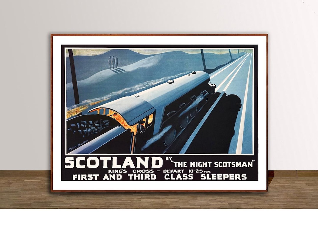 Scotland "the Night Scotsman, First and Third Class Sleepers Vintage ...