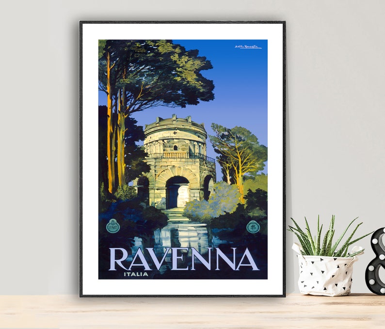 Ravenna Italia Vintage Travel Poster Poster Paper or Canvas | Etsy