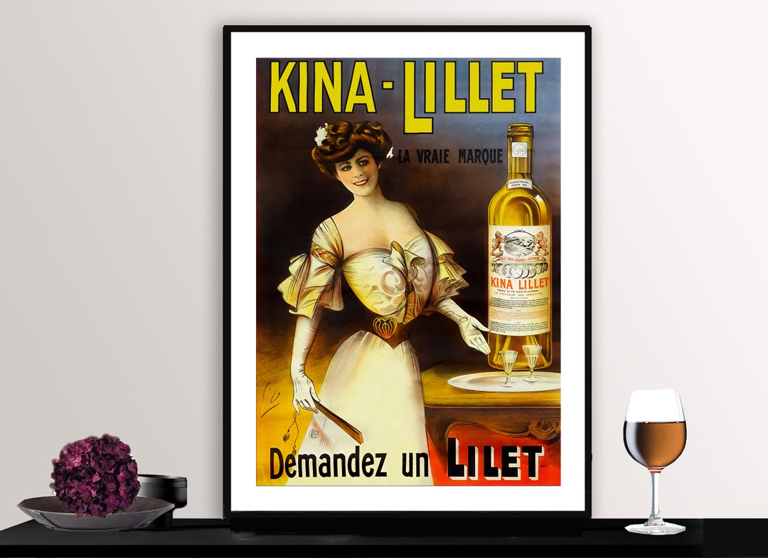 Kına Lillet Vintage Food&drink Poster Poster Paper or Canvas Print ...