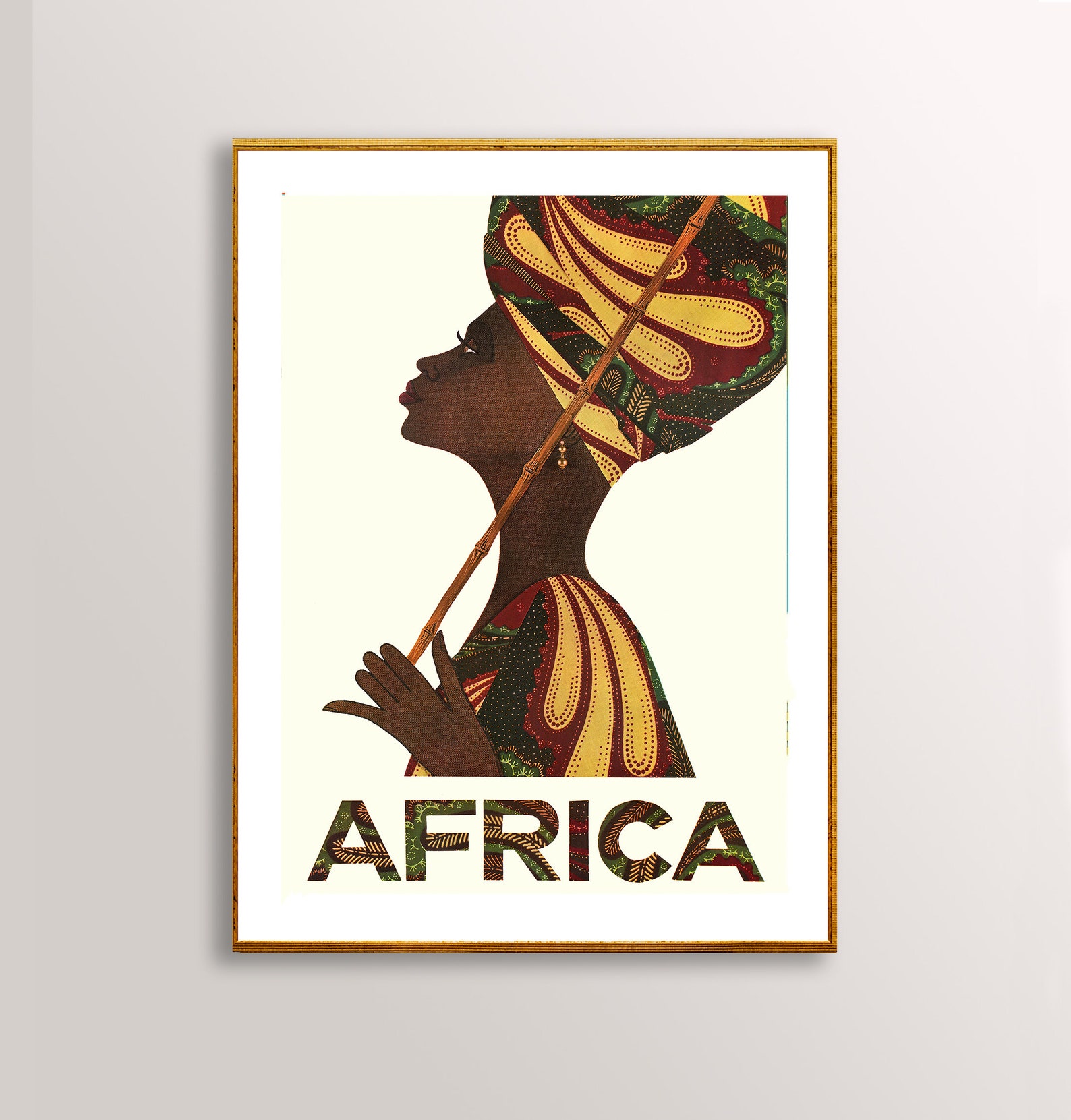 Africa Vintage Travel Poster Poster Paper or Canvas Print / - Etsy